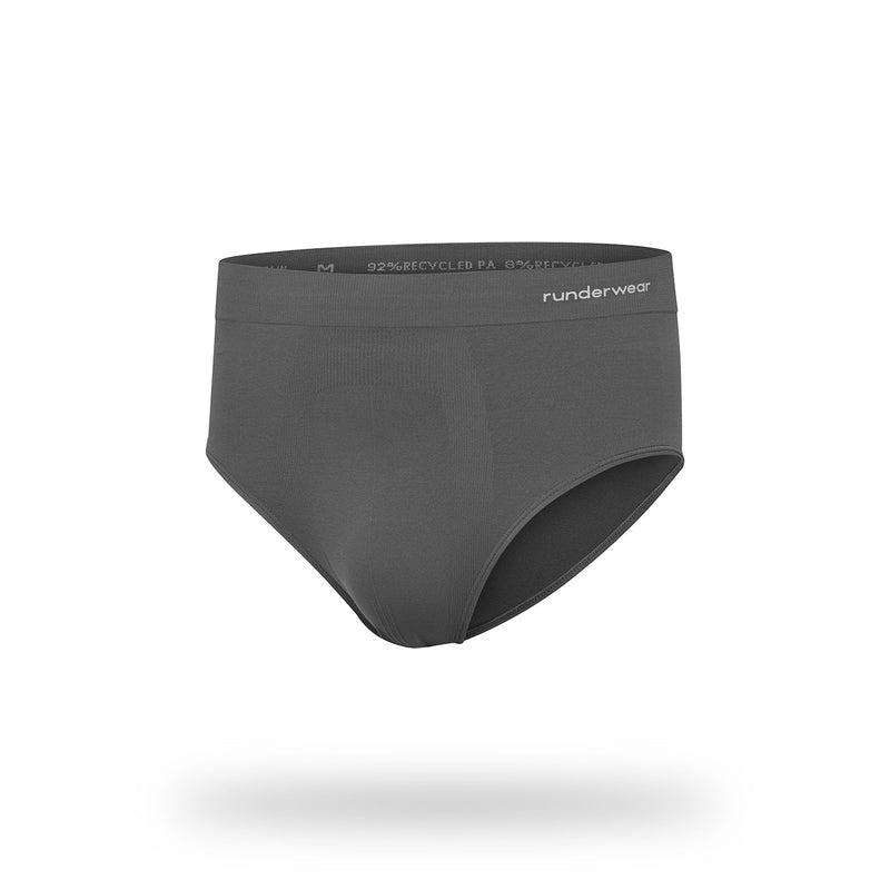 Men's Running Briefs - Grey