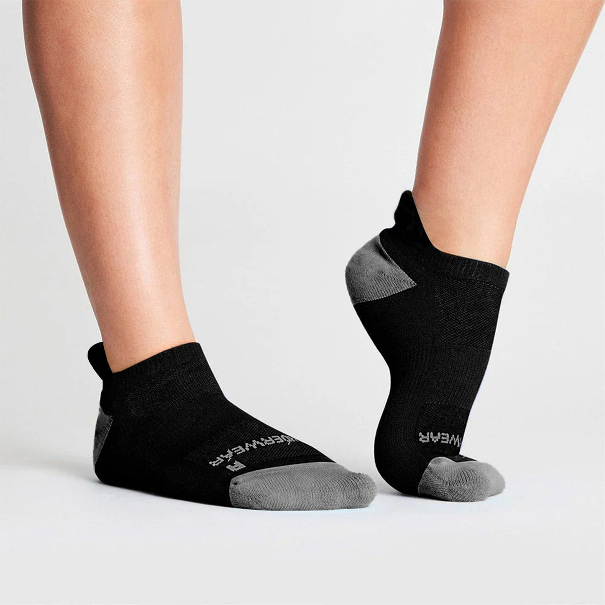 Unisex Anti-Blister Low Running Socks – Black/Grey
